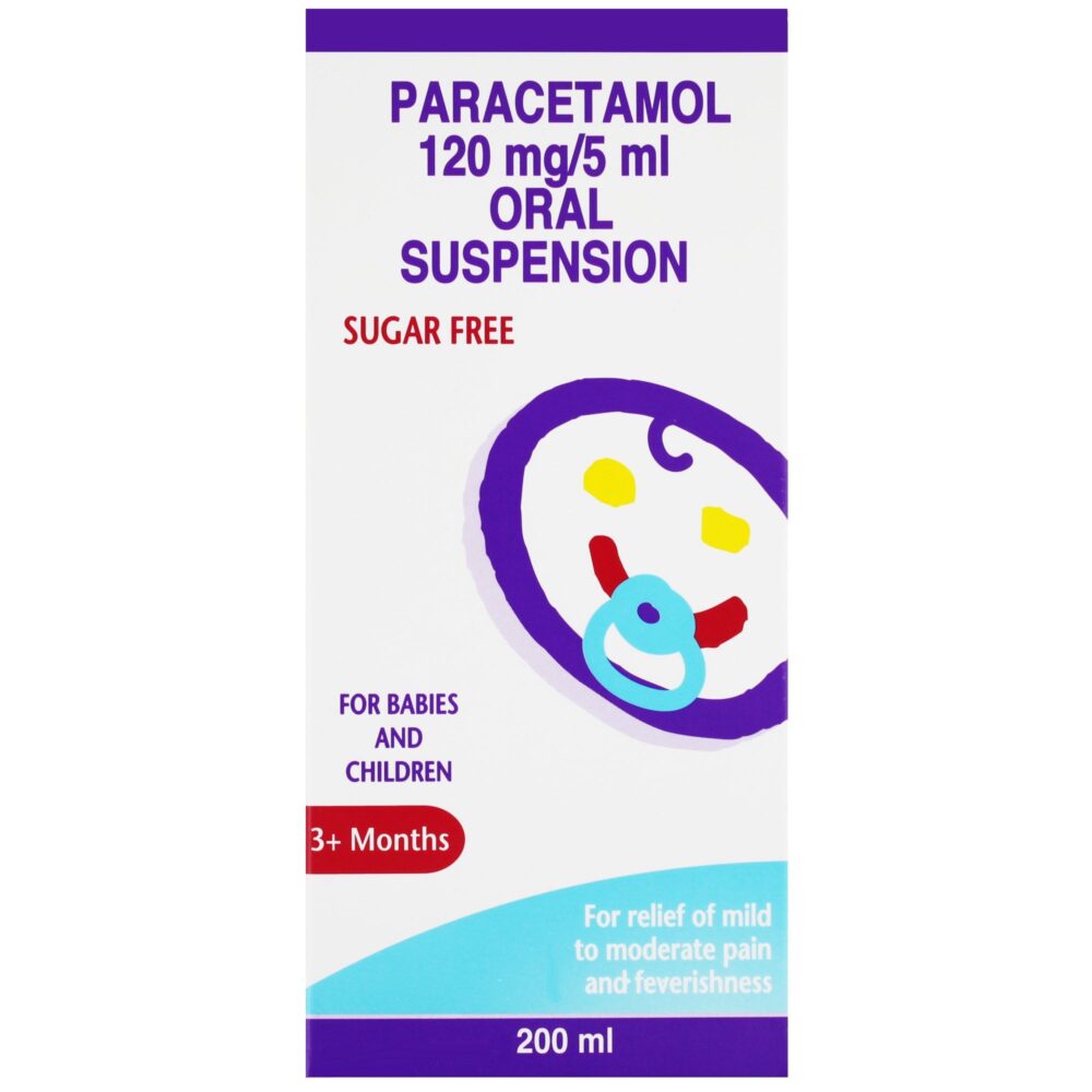Paracetamol 120mg/5ml x 200ml - Acer Pharmacy
